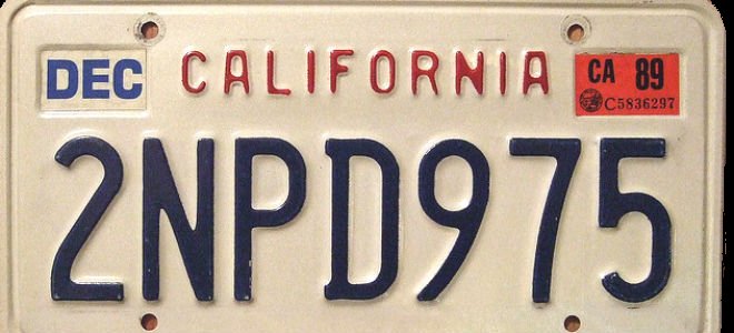 California License Plates